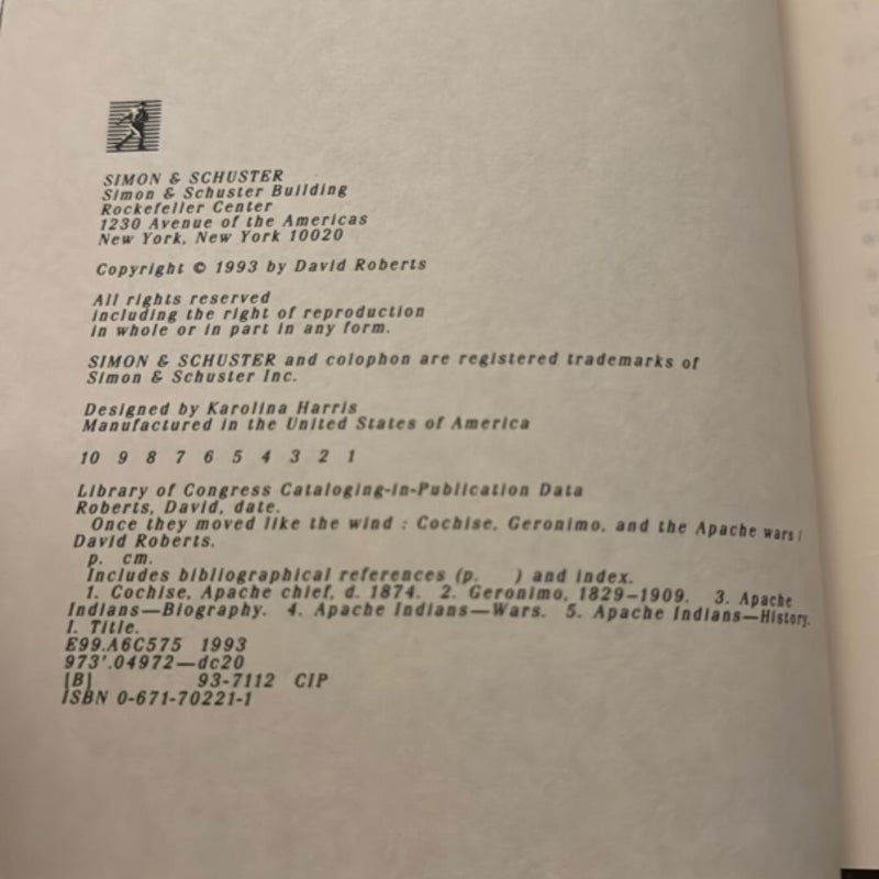 Once They Moved Like The Wind by David Roberts, Hardcover | Pangobooks