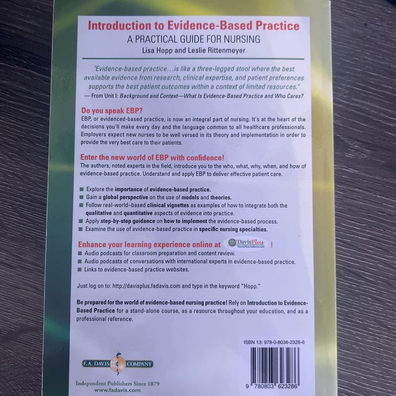 Introduction to Evidence-Based Practice by Lisa Hopp, Paperback ...
