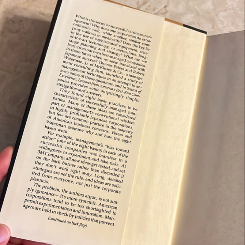 In Search of Excellence by Thomas J. Peters, Robert H. Waterman