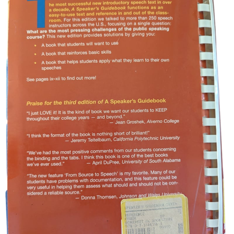 A Speaker's Guidebook: Text and Reference by Dan O'Hair, Rob Stewart ...
