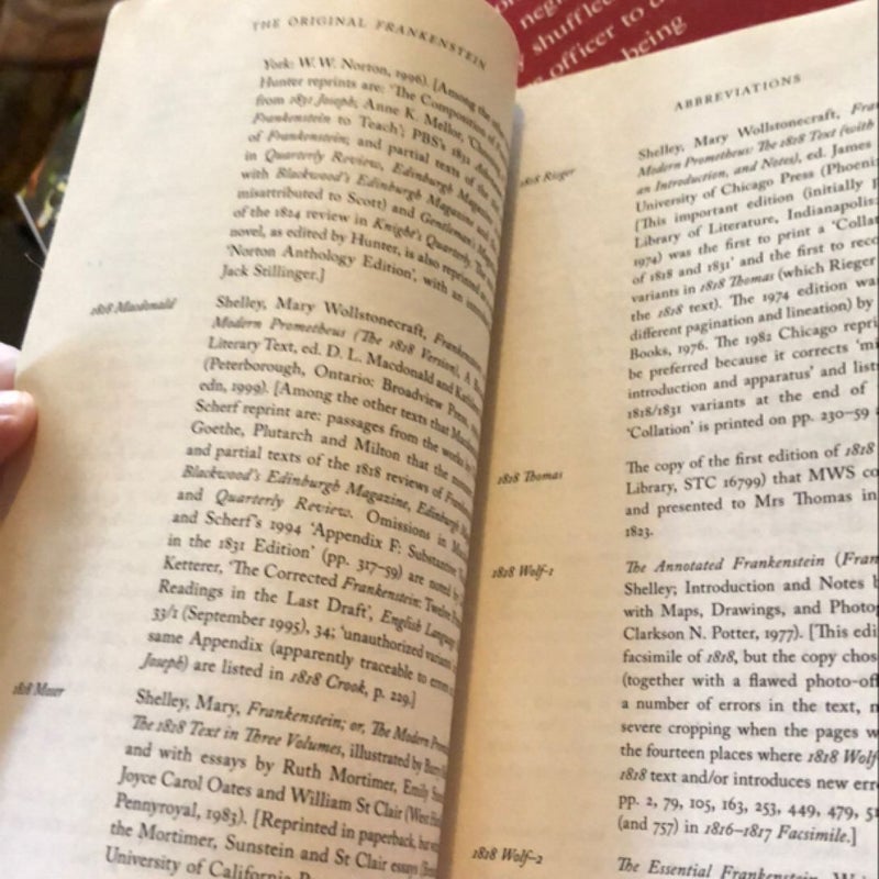 The Original Frankenstein by Mary W. Shelley