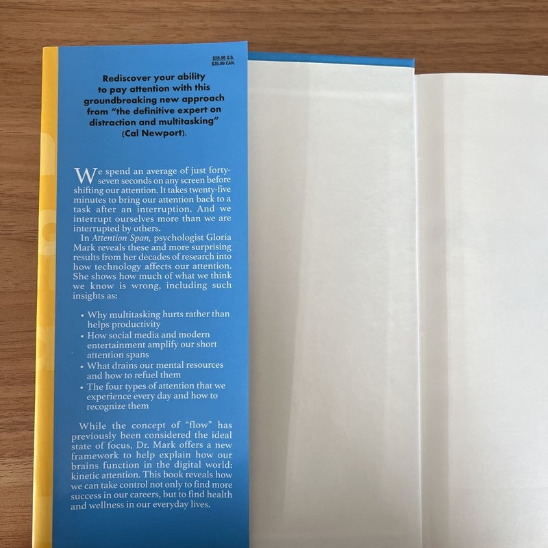 Attention Span by Gloria Mark, Hardcover | Pangobooks