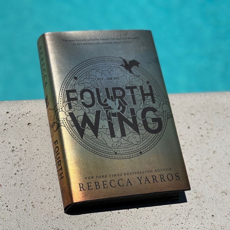 FOURTH WING First Edition with Sprayed and Stenciled Edges by Rebecca ...