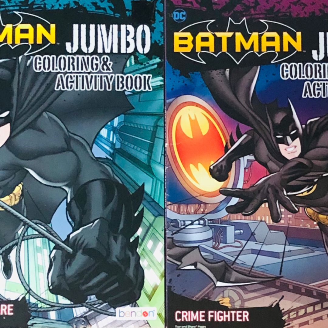 DC comics: Batman Jumbo coloring & activity 2-pack books by Bendon Inc ...