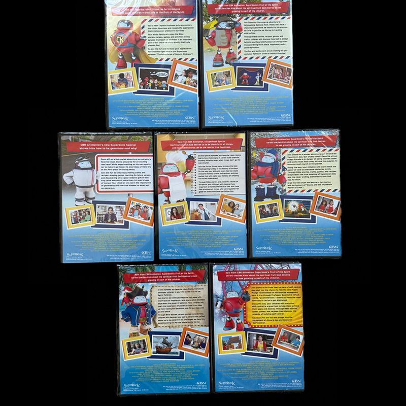 26 DVDs of SuperBook, featuring thrilling Bible stories, Gizmo Go!, and ...
