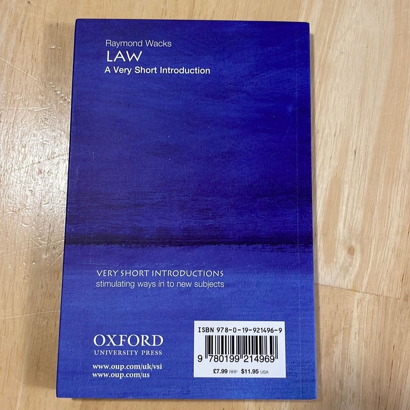 Law: a Very Short Introduction by Raymond Wacks, Paperback | Pangobooks