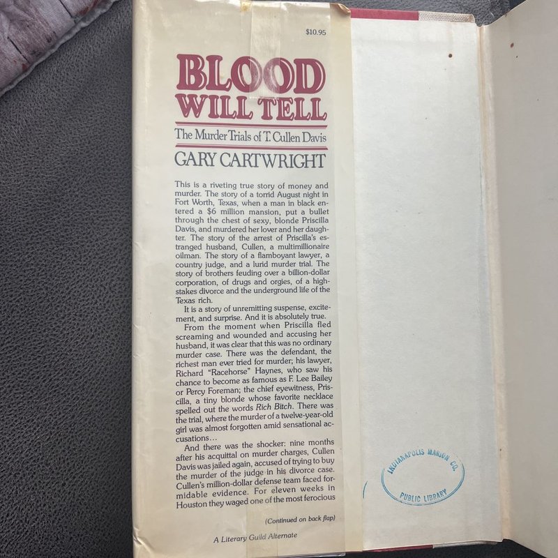 Blood Will Tell by Gary Cartwright, Paperback | Pangobooks