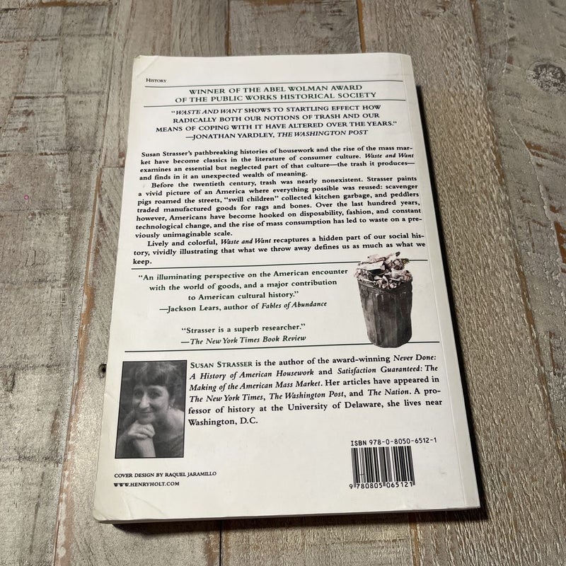 Waste and Want by Susan Strasser, Paperback | Pangobooks