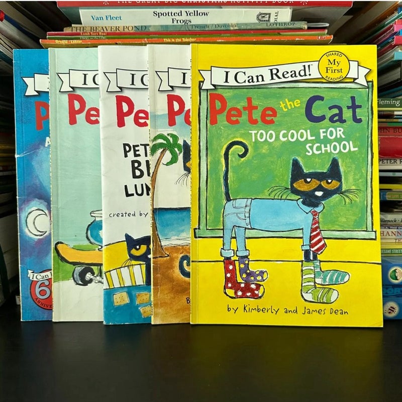 Pete the Cat Book Bundle, 5 Books, Readers by James Dean, Paperback ...