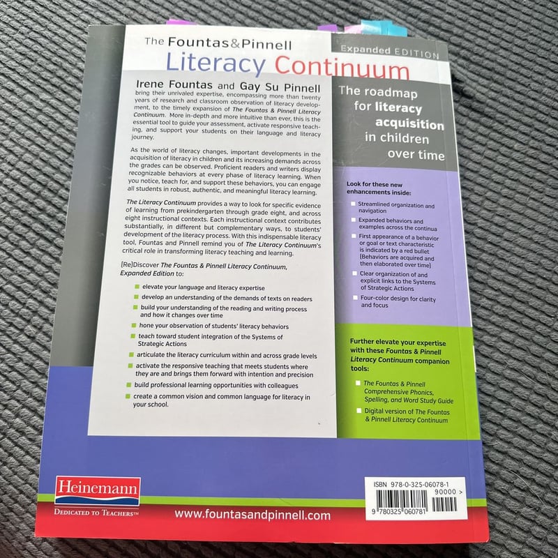 The Fountas and Pinnell Literacy Continuum, Expanded Edition by Irene ...