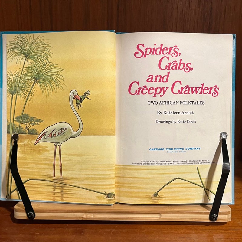 Vintage Children's Books -- Spiders, Crabs, and Creepy Crawlers 1978