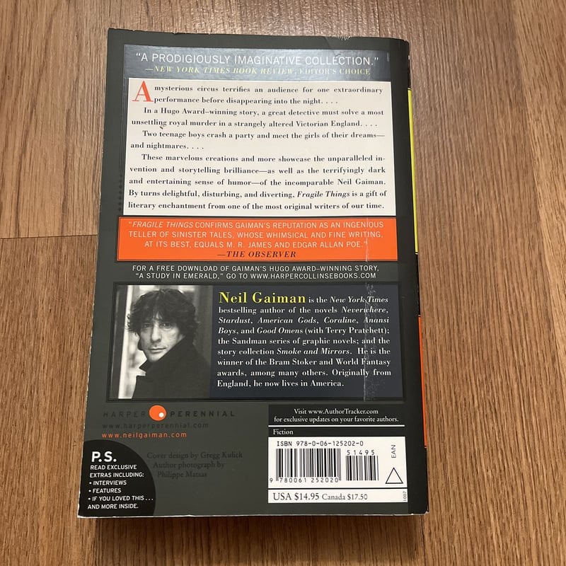 Fragile Things by Neil Gaiman, Paperback | Pangobooks