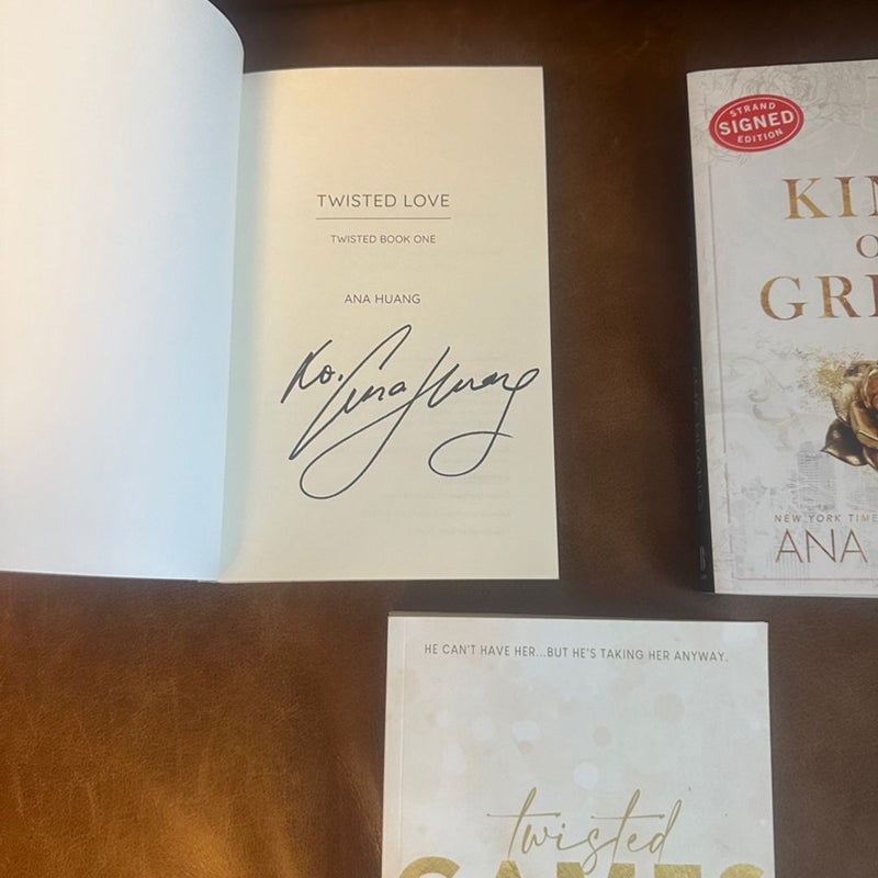 Signed Ana Huang set king of greed twisted love twisted games by Ana Huang , Paperback | Pangobooks