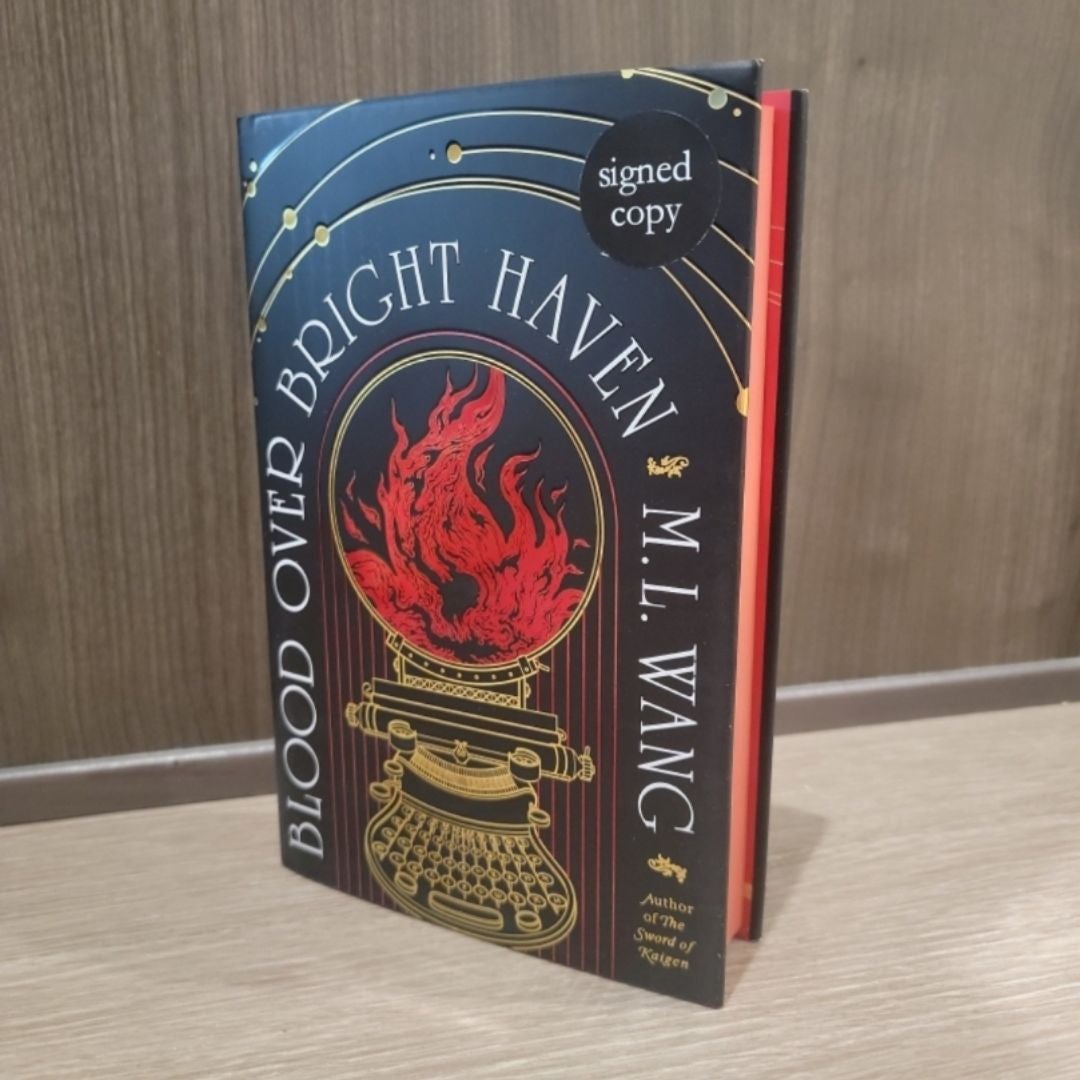SIGNED UK Blood Over Bright Haven by M.L. Wang, Hardcover | Pangobooks