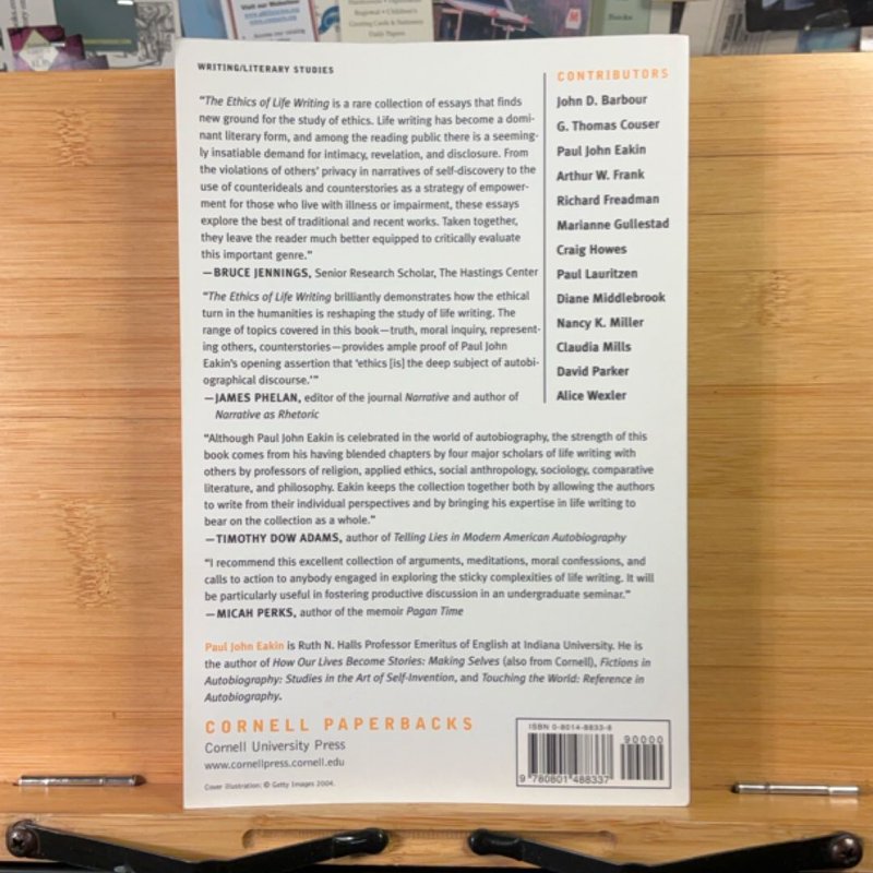 The Ethics of Life Writing by Paul John Eakin