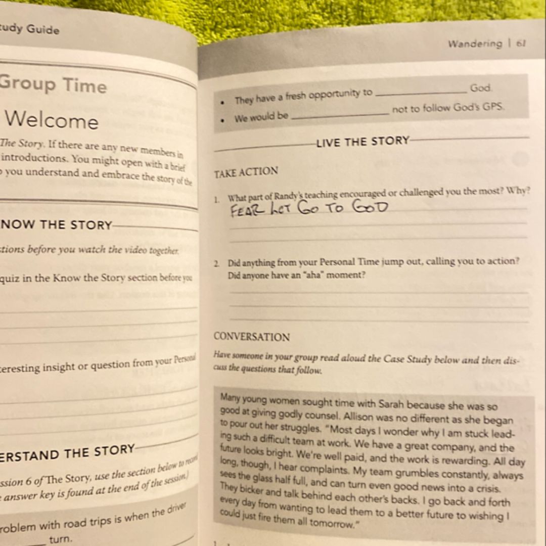 The Story Study Guide by Randy Frazee
