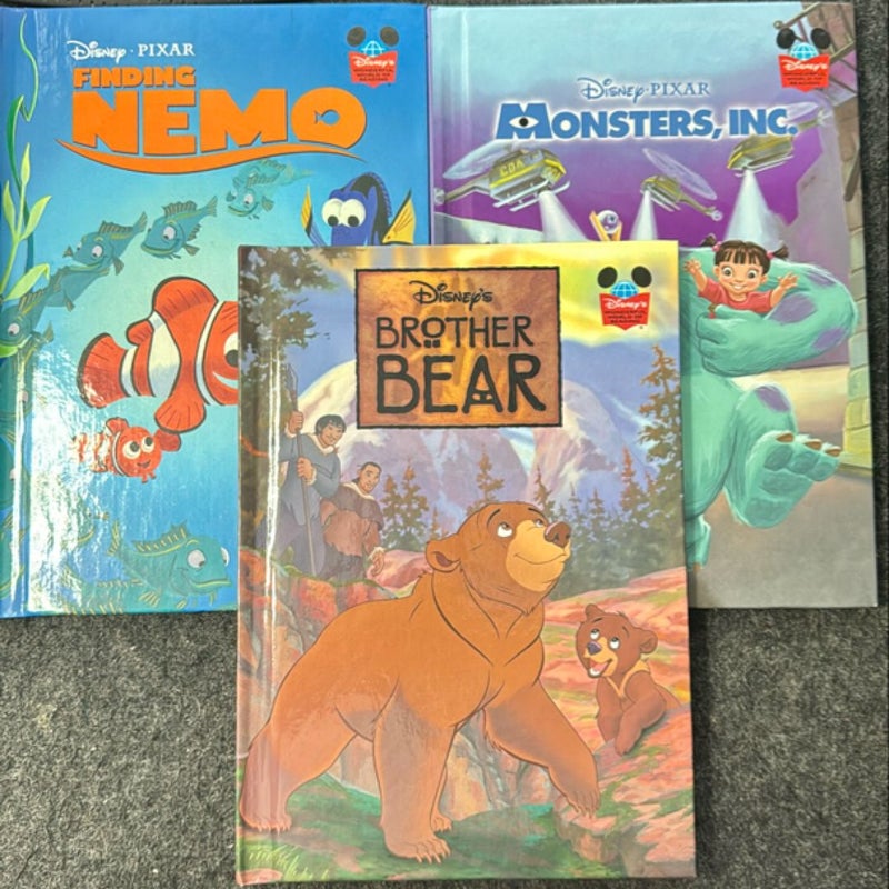 3-pack Disney Monsters Inc, Brother Bear, Finding Nemo by , Hardcover ...