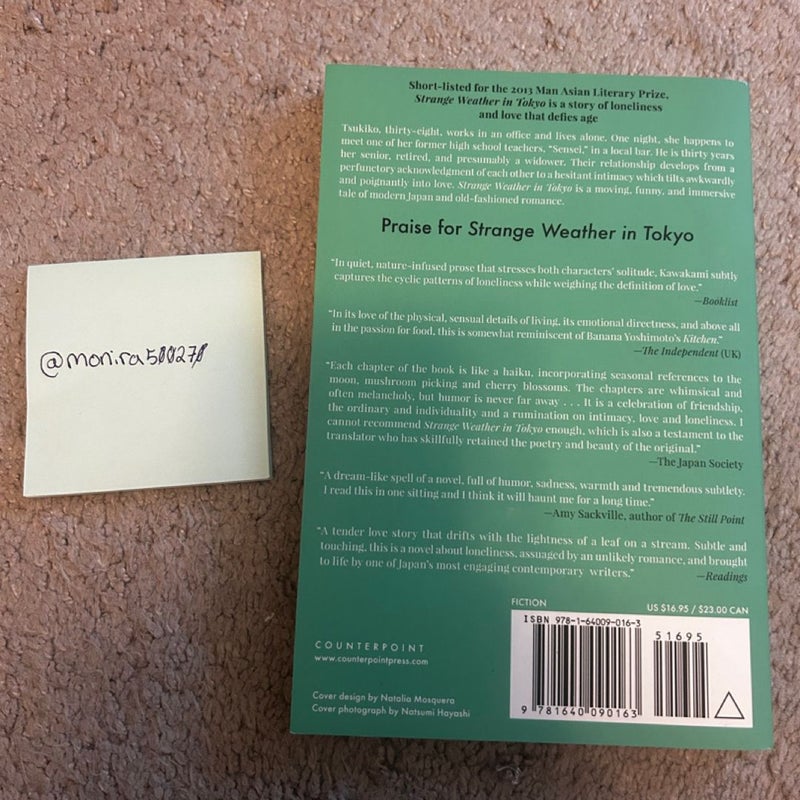 Strange Weather in Tokyo by Hiromi Kawakami; Allison Markin Powell ...