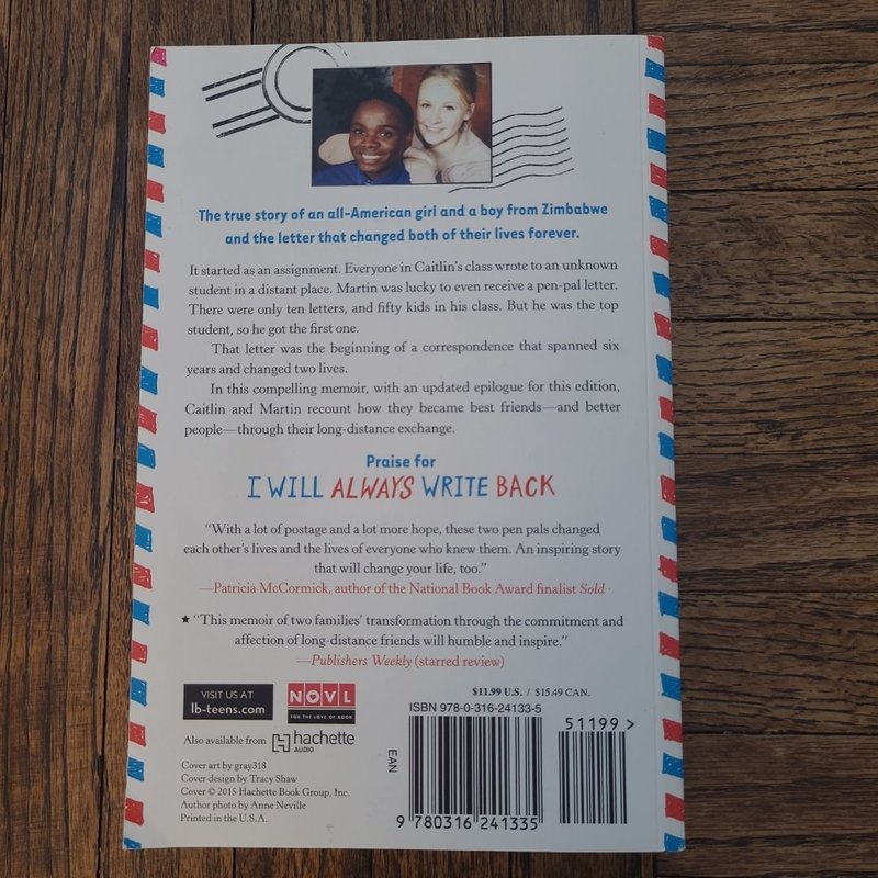 I Will Always Write Back by Martin Ganda, Caitlin Alifirenka, Liz Welch