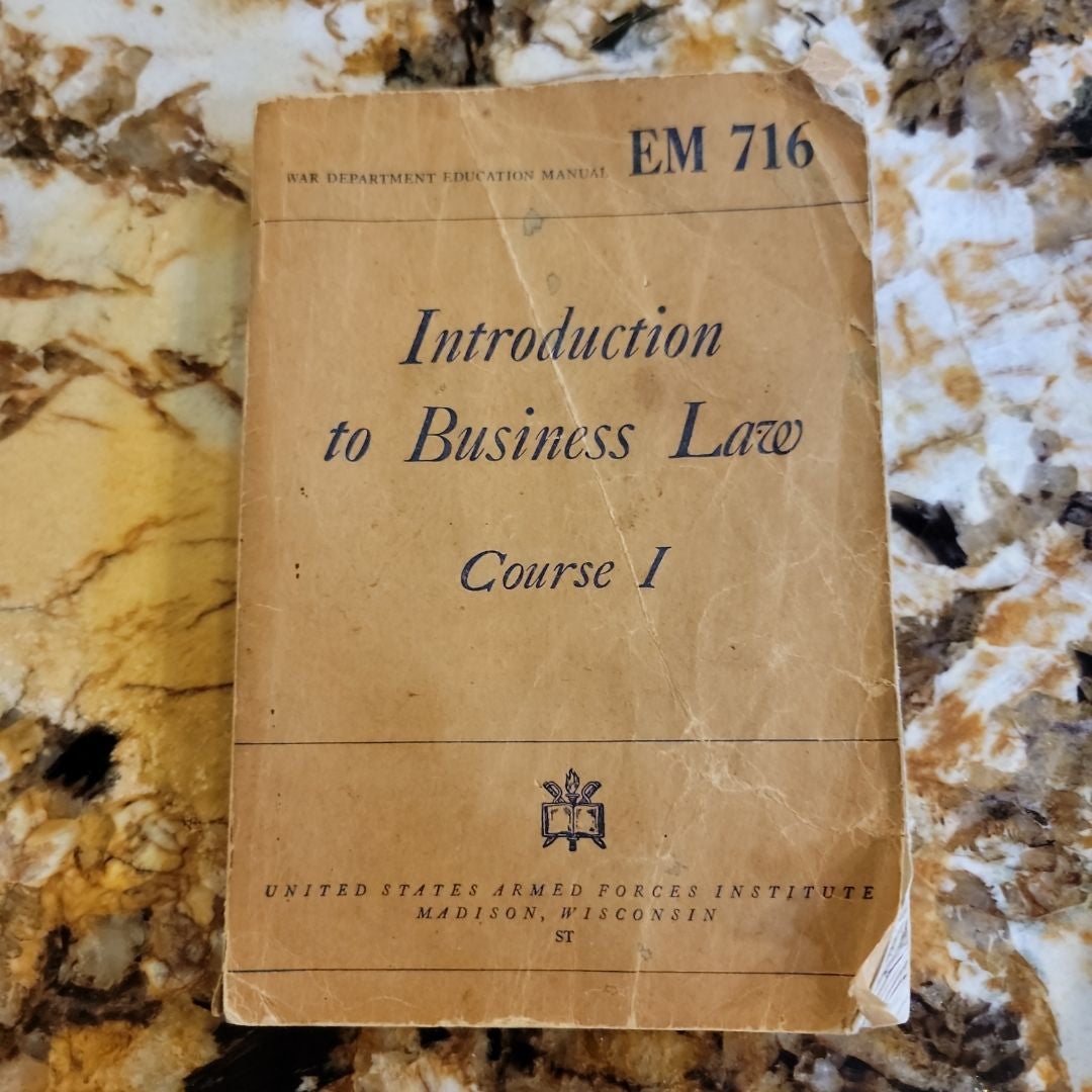 Introduction to Business Law Course I by United States Armed Forces ...