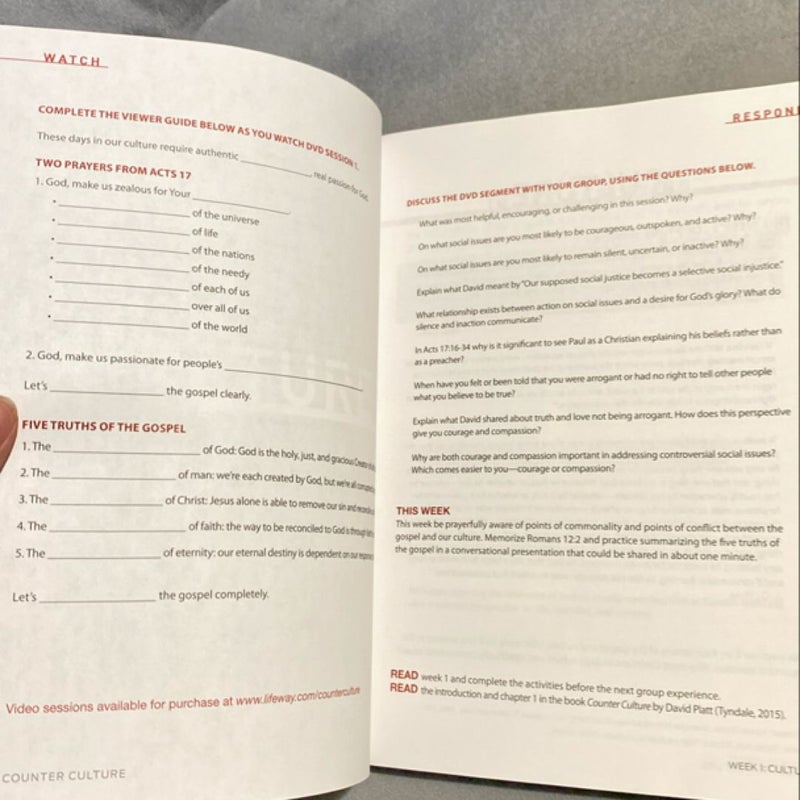 Counter Culture - Bible Study Book by David Platt