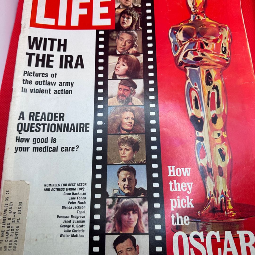 Life Magazine / April 7 1972 / How They Pick The Oscars / With The IRA ...