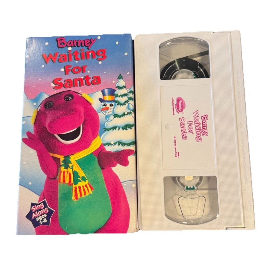 Barney: WAITING FOR SANTA-Sing Along (vhs) Purple Dinosaur. 1992 by The ...