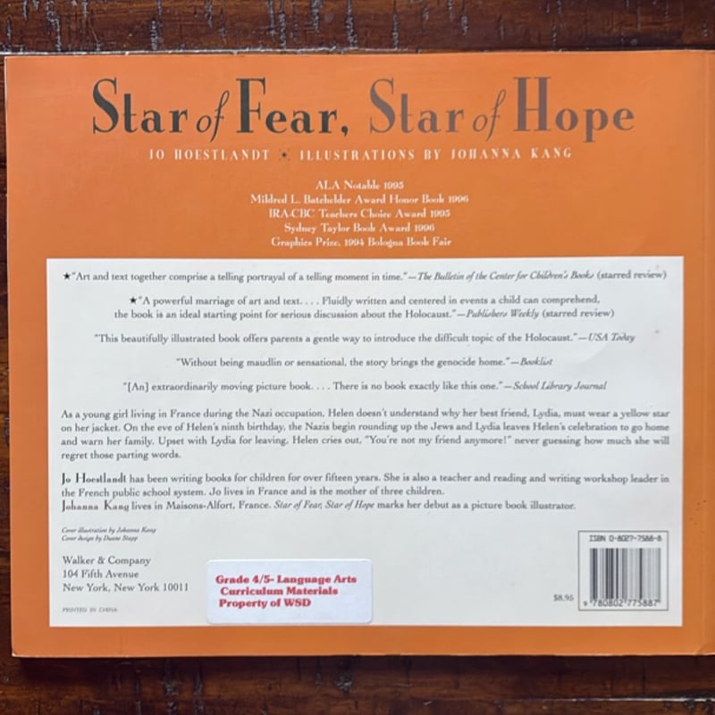 Star of Fear, Star of Hope by Jo Hoestlandt, Mark Polizzotti