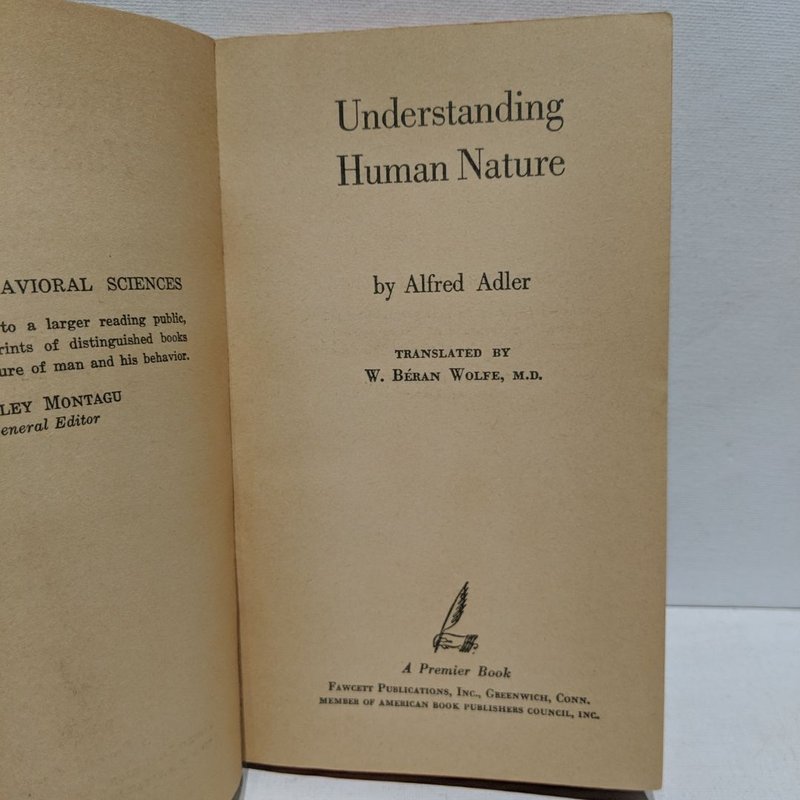 Understanding Human Nature by Alfred Adler, Paperback | Pangobooks