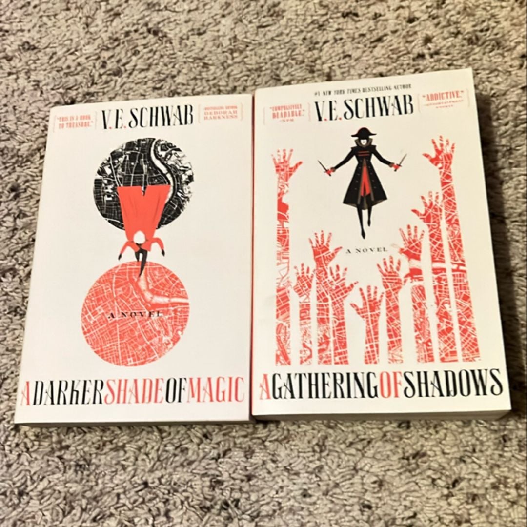 A Darker Shade of Magic & A Gathering of Shadows by V. E. Schwab ...