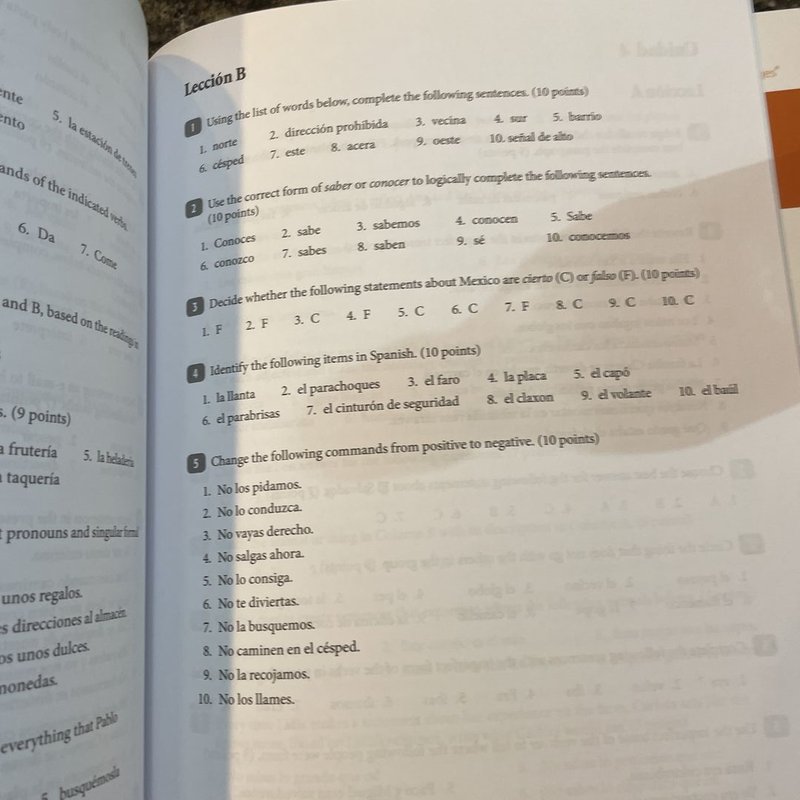 Holt Rinehart And Winston Spanish 2 Answers Key Unidad 4 - Las Partes ...