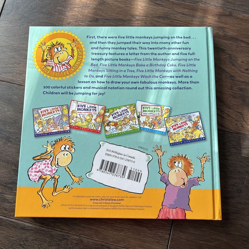 Five Little Monkeys Storybook Treasury by Eileen Christelow, Hardcover ...