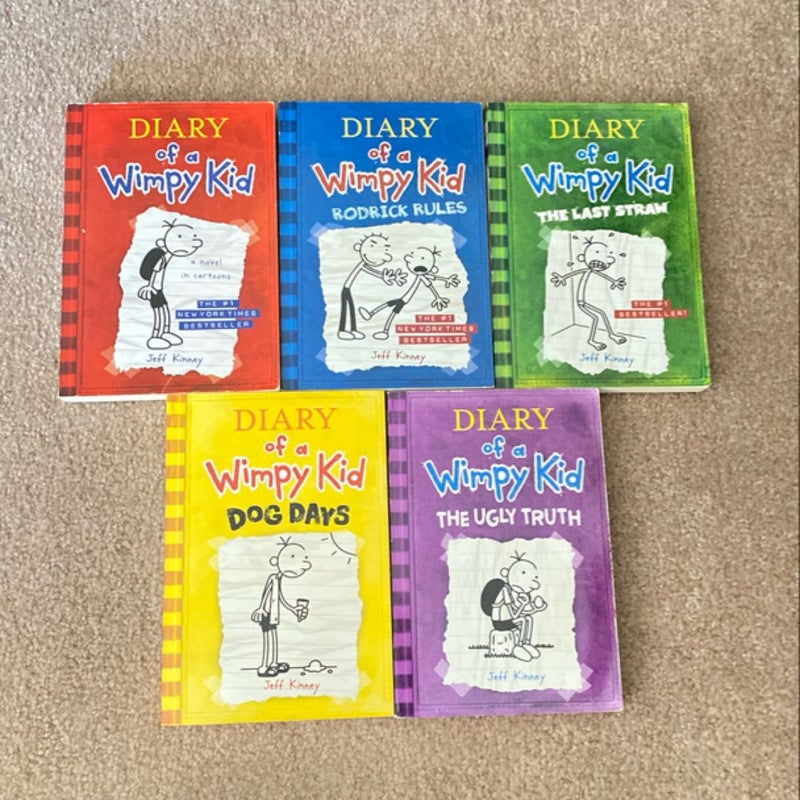 Diary of a Wimpy Kid (books 1-5) by Jeff Kinney, Paperback | Pangobooks