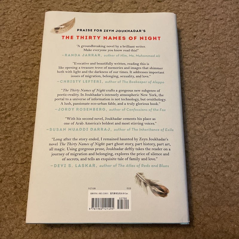 The Thirty Names of Night by Zeyn Joukhadar, Hardcover | Pangobooks