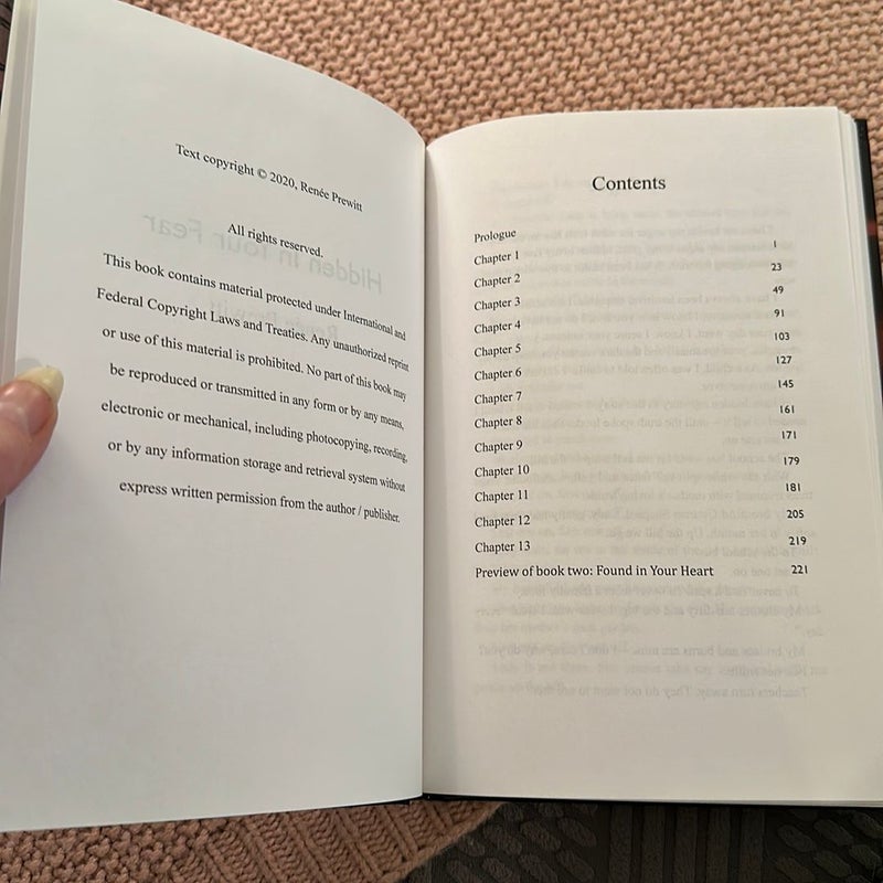 Hidden in Your Fear by Renée Prewitt, Hardcover | Pangobooks