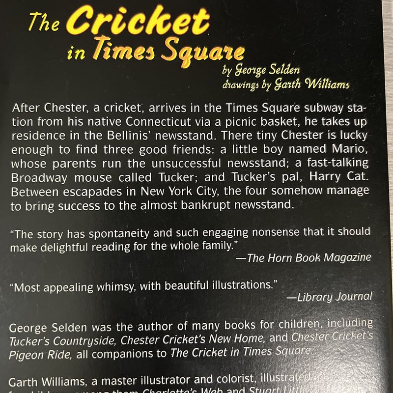 The Cricket in Times Square (Vintage) by George Seldon, Paperback ...