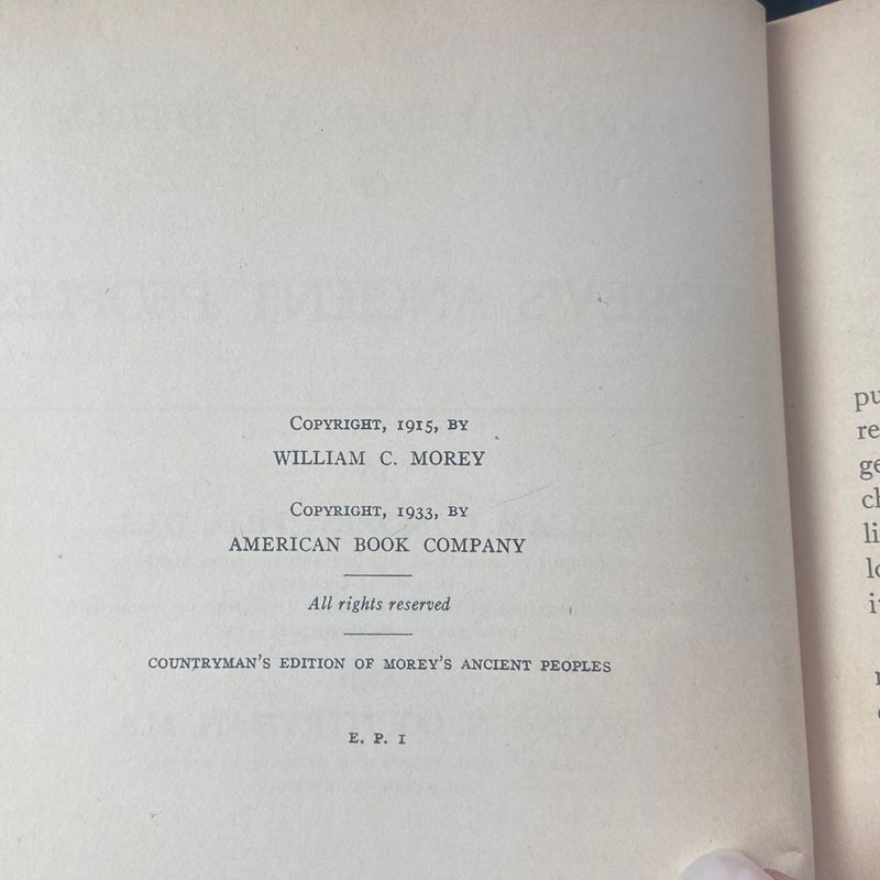Countryman’s edition of Morey’s ancient peoples by William C Morey ...