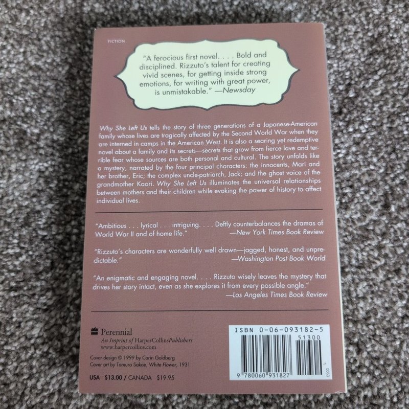 Why She Left Us by Rahna Reiko Rizzuto