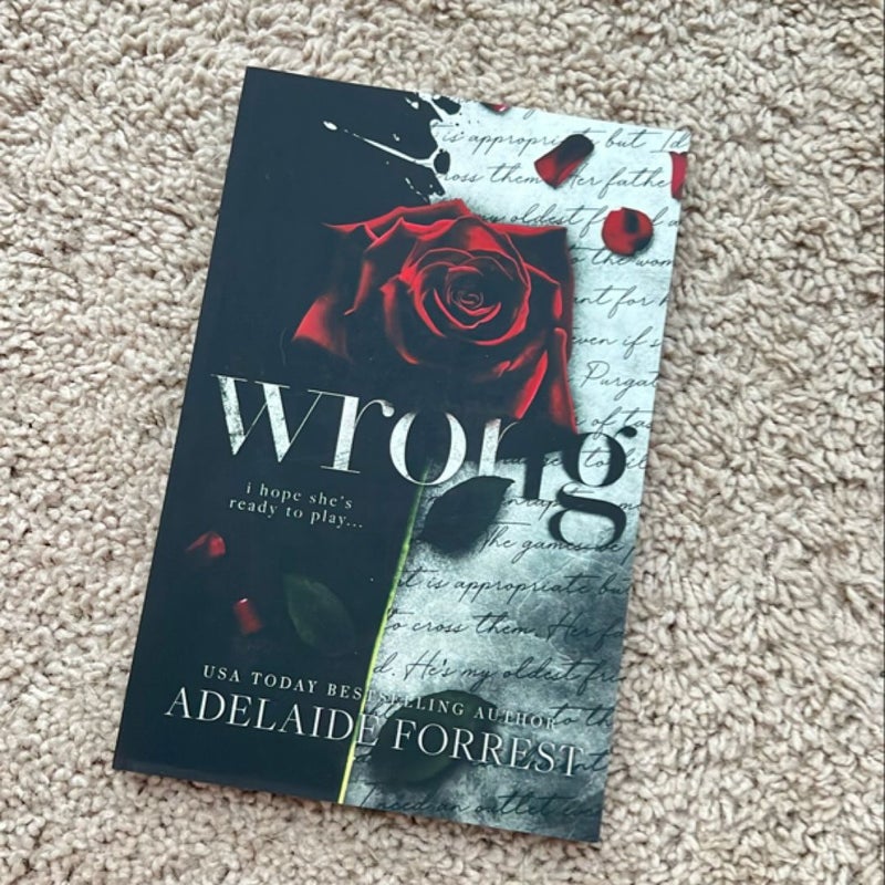 Wrong (signed and special edition) by Adelaide Forrest, Paperback ...