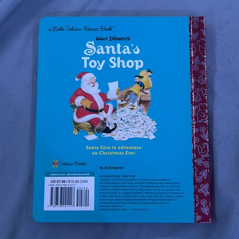 Santa's Toy Shop Little Golden Board Book (Disney Classic) by Golden ...