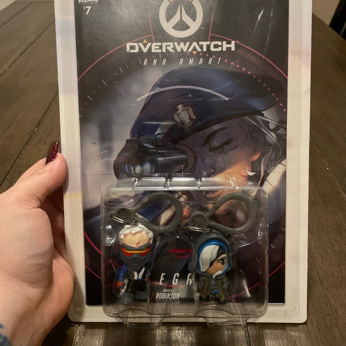 Overwatch Ana and Soldier 76 Comic Book and Backpack Hanger Two-Pack by ...
