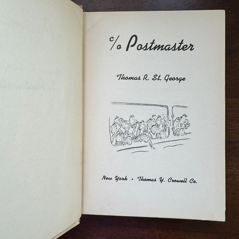 C/O Postmaster by Thomas R St. George, Hardcover | Pangobooks