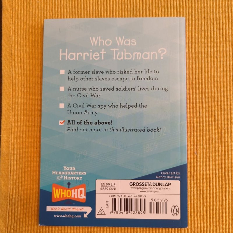 Who Was Harriet Tubman? by Yona Zeldis McDonough, Who HQ