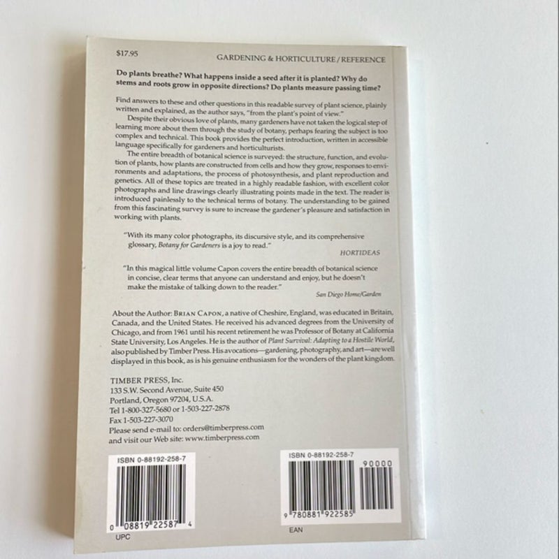 Botany for Gardeners by Brian Capon