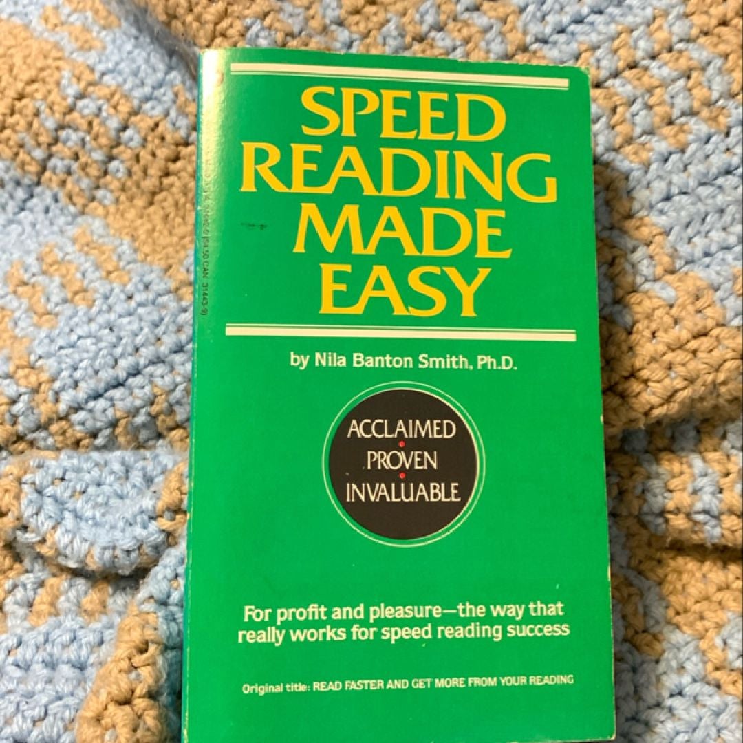 Speed Reading Made Easy by Nila Banton Smith