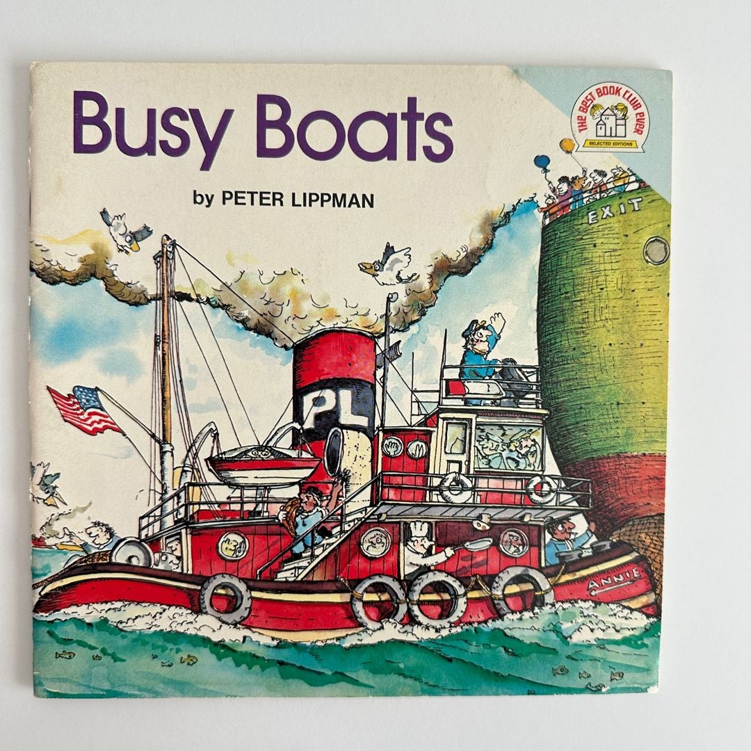 Vintage 1977 Busy Boats by Peter Lippman, Paperback | Pangobooks