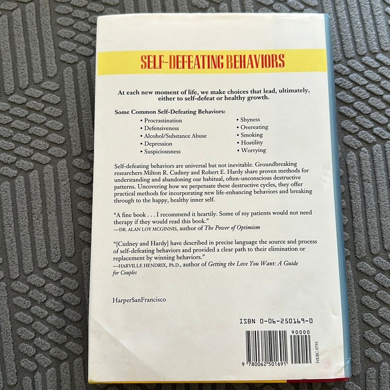 Self-Defeating Behaviors by Milton R. Cudney