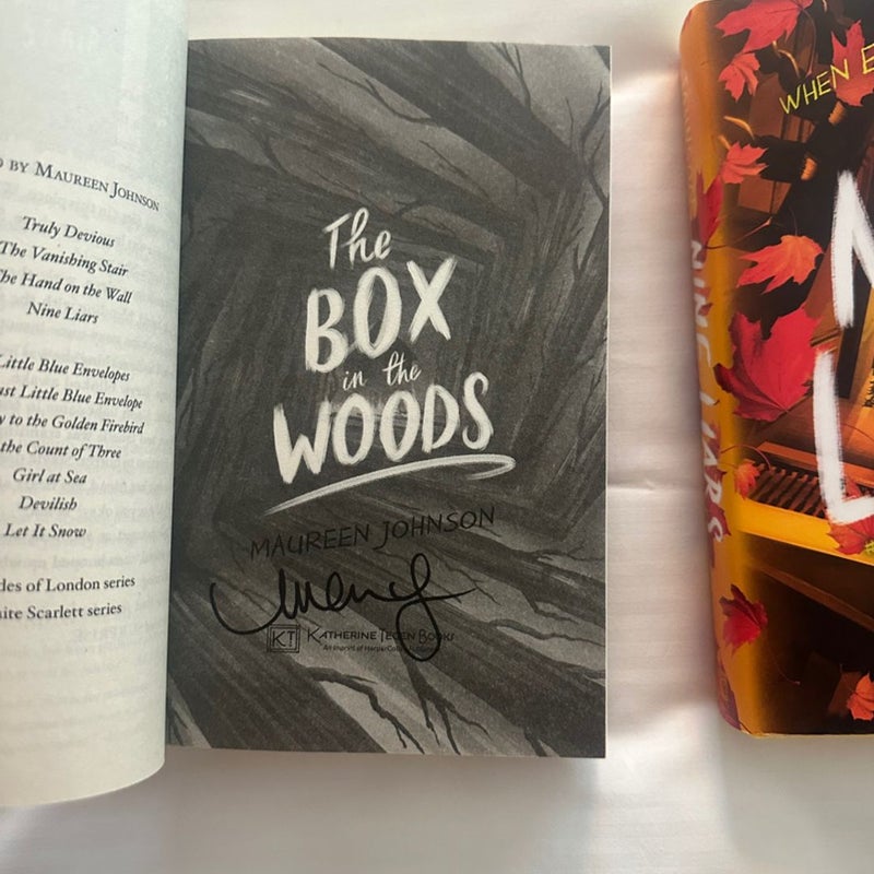 Truly Devious series Maureen Johnson SIGNED nine liars the box in the ...