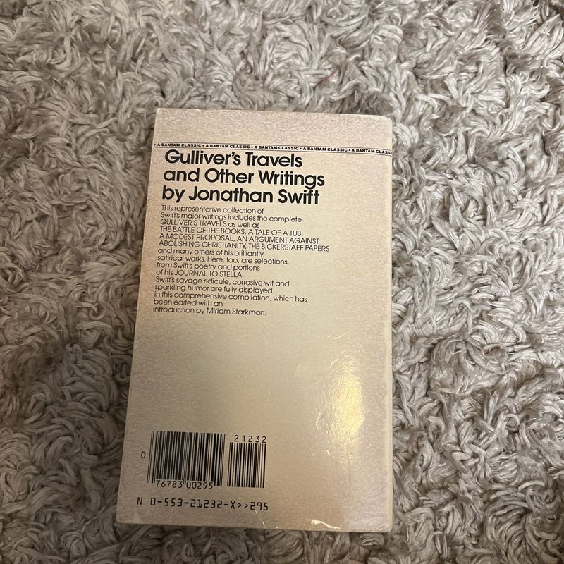 Gullivers Travels and Other Writings by Johnathan Swift , Paperback ...