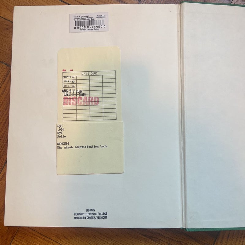 Shrub Identification Book by George W. Symonds